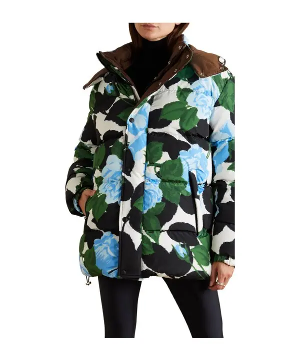 RICHARD QUINN Floral Print Quilted Down Jacket