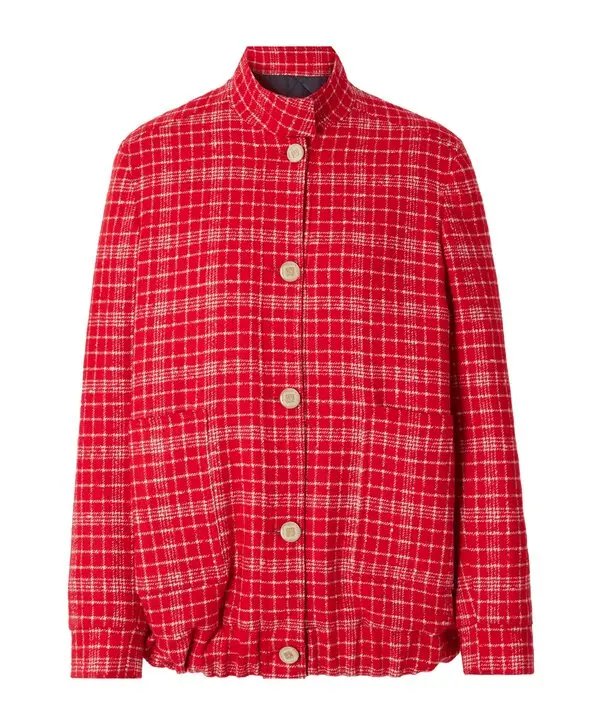Giuliva Heritage The Diana Checked Wool-blend Tweed Jacket