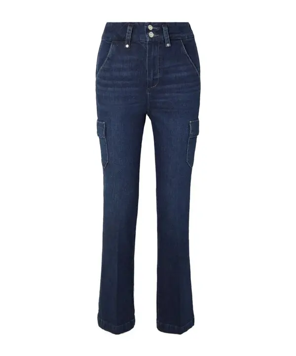 Paige High-rise Flared Cargo Jeans