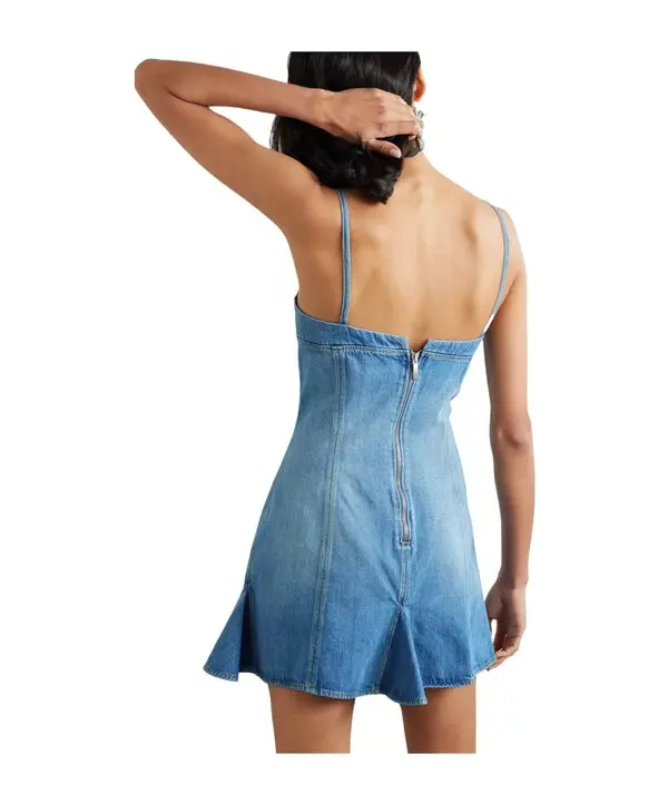 NENSI DOJAKA Paneled Denim Mini Dress
