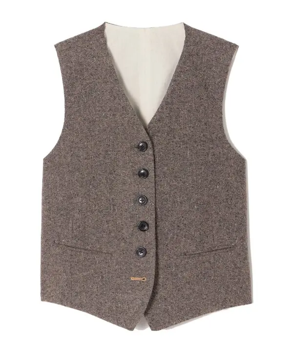 FORTELA Demi Mélange Wool-blend Tweed Vest