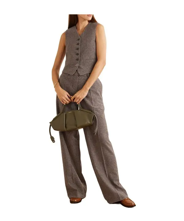 FORTELA Demi Mélange Wool-blend Tweed Vest