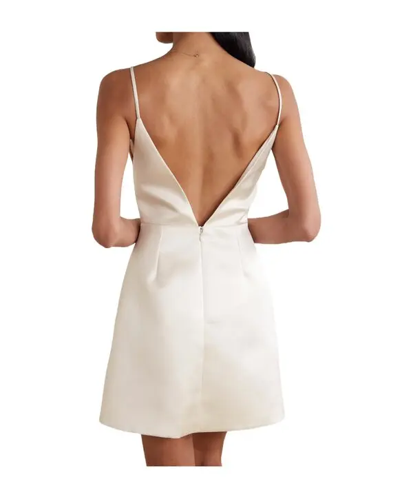 EMILIA WICKSTEAD Vero Open-back Duchesse-satin Mini Dress - No