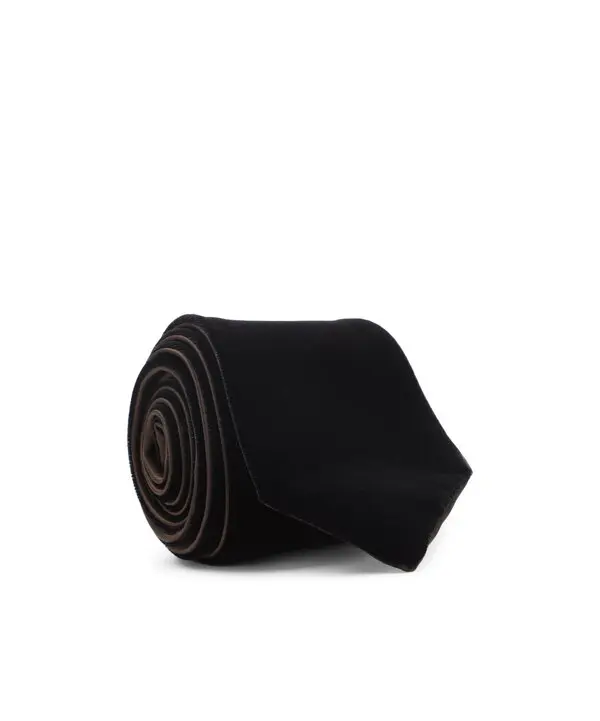Giorgio Armani Velvet Neck Tie - Black