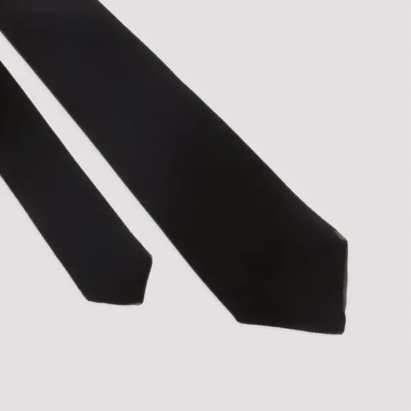 Giorgio Armani Velvet Neck Tie - Black