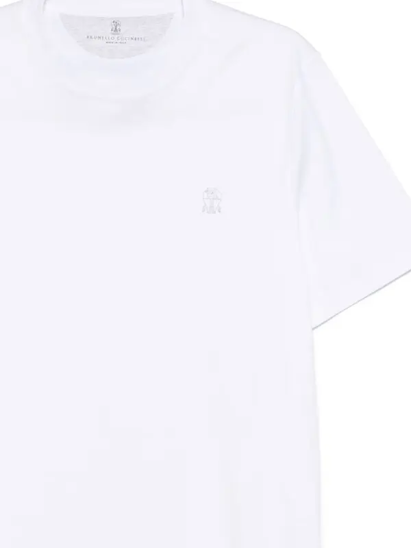 Brunello Cucinelli Logo Printed Crewneck T-shirt
