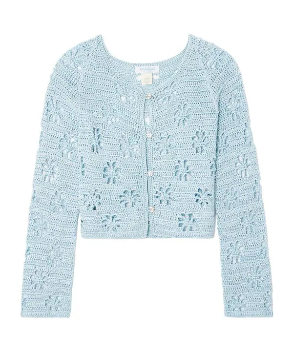 Calle Del Mar Cropped Crocheted Cardigan