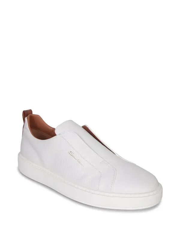 Santoni Round-toe Slip-on Sneakers