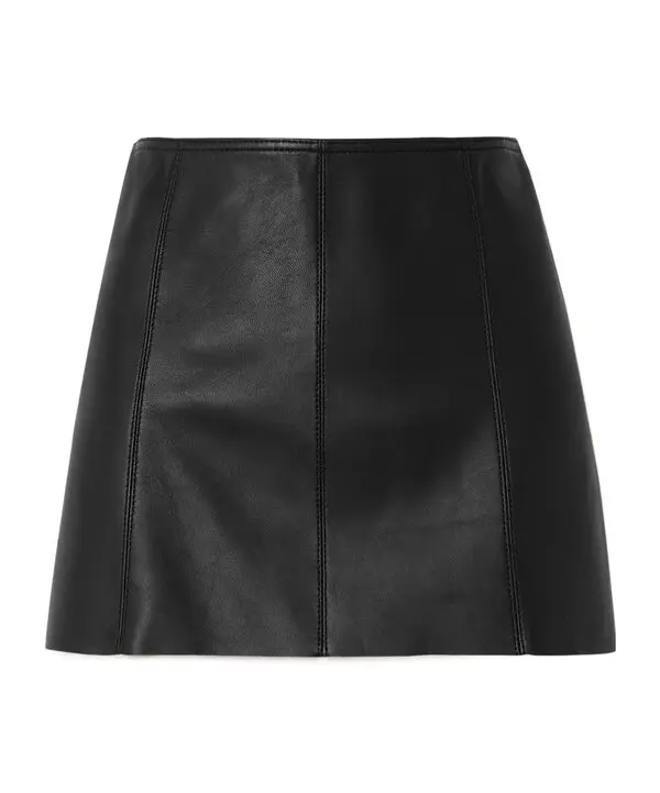 PETAR PETROV Mini Patchwork Leather Skirt