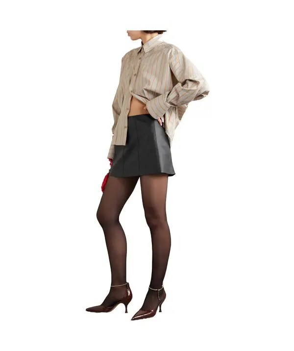 PETAR PETROV Mini Patchwork Leather Skirt