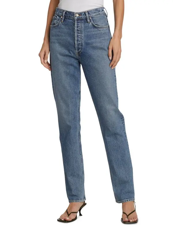 GOLDSIGN High-waisted Straight-leg Jeans