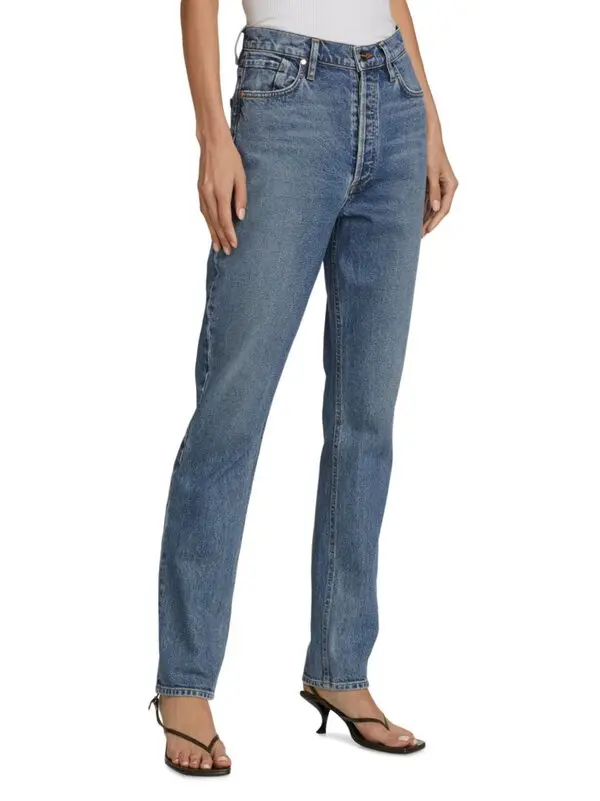 GOLDSIGN High-waisted Straight-leg Jeans