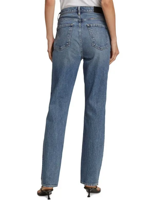 GOLDSIGN High-waisted Straight-leg Jeans