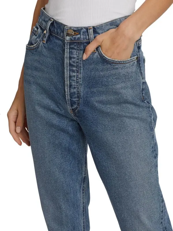 GOLDSIGN High-waisted Straight-leg Jeans