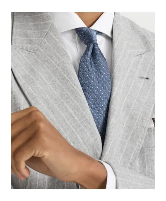 Brunello Cucinelli Silk Tie With Geometric Pattern