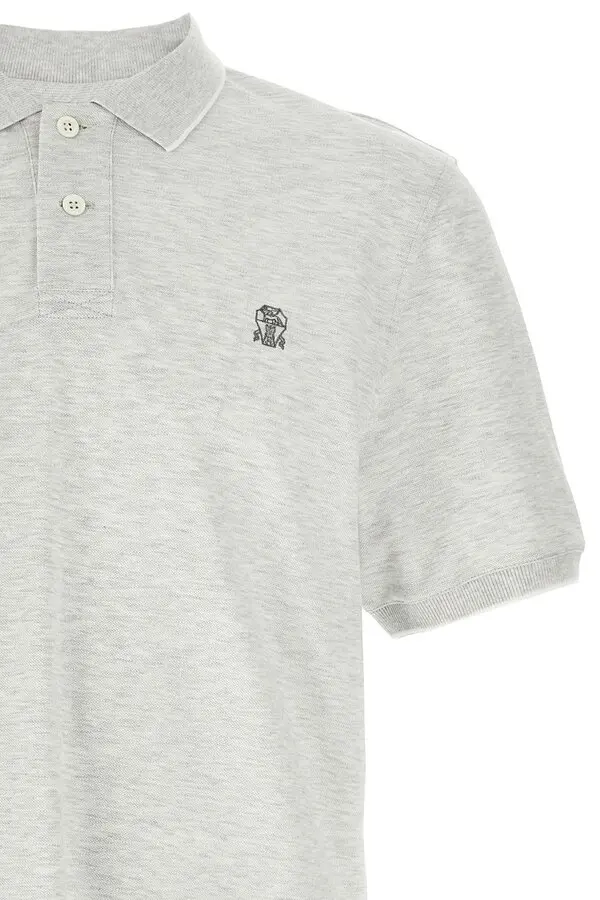 Brunello Cucinelli Logo-embroidered Short-sleeved Polo Shirt