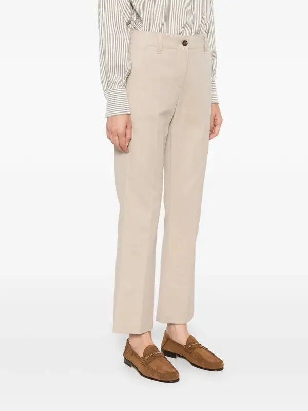 Brunello Cucinelli Pressed-crease Straight-leg Trousers