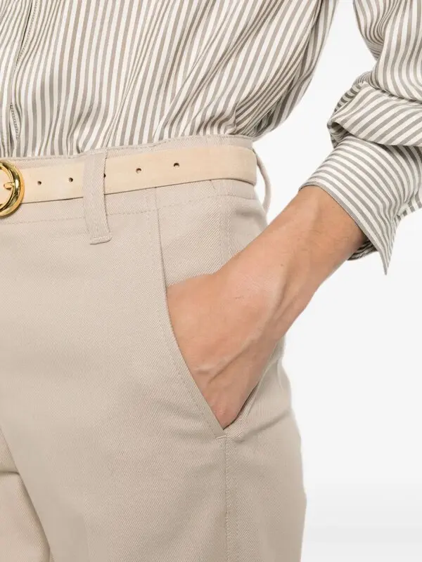 Brunello Cucinelli Pressed-crease Straight-leg Trousers