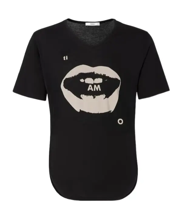 Fendi Cotton T-shirt With Ti Amo Print