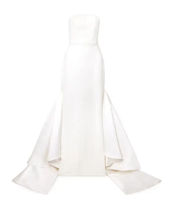Solace Jodi Strapless Crepe And Satin-twill Gown