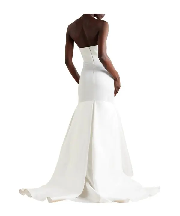 Solace Jodi Strapless Crepe And Satin-twill Gown