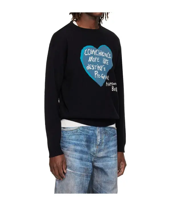 Andersson Bell Heart Pattern Crew Neck Sweater