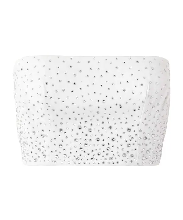 Alex Perry Crystal-embellished Mesh Top