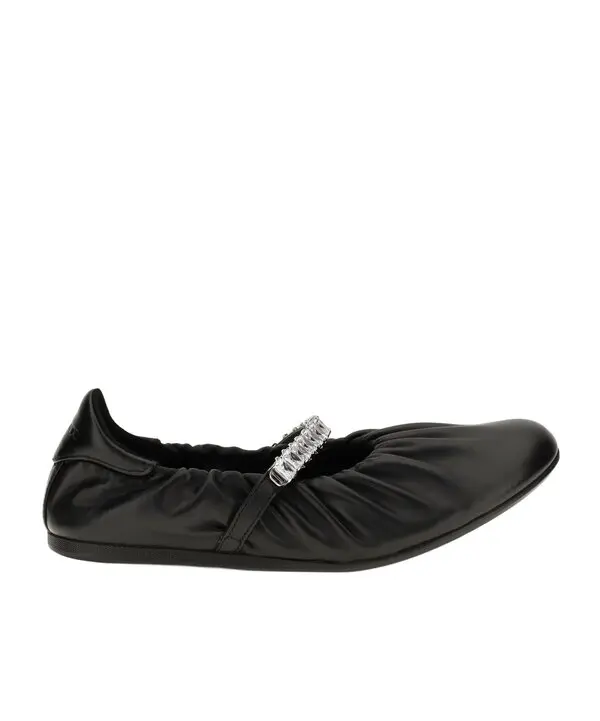 JIMMY CHOO Jade Crystal-strap Ballet Flats