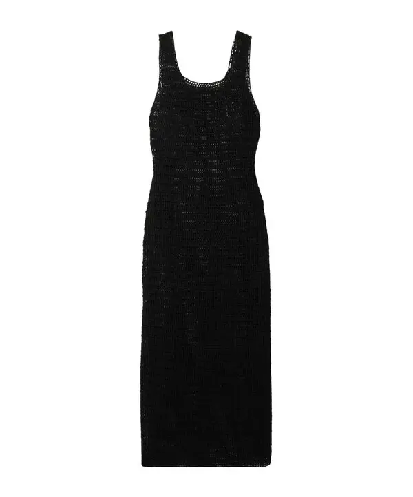 Le Kasha Shali Crocheted Organic Linen Maxi Dress