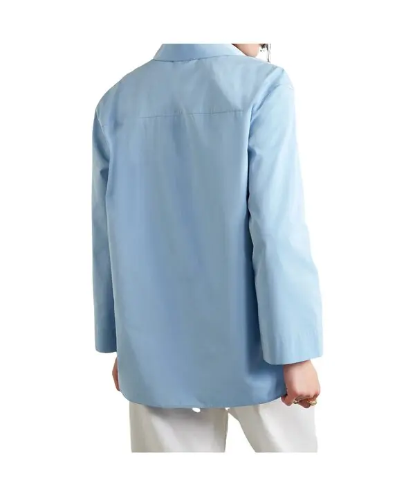 Lafayette 148 New York Cotton Sateen Relaxed Fit Top