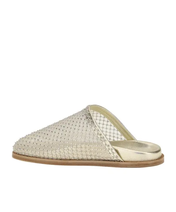 FORTE_FORTE Mesh Rhinestone Mules