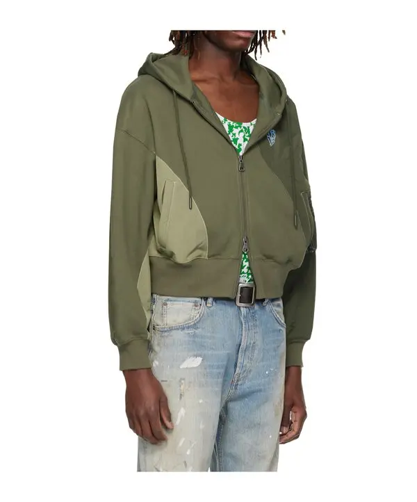 Andersson Bell Patchwork Ma-1 Zip-up Hoodie