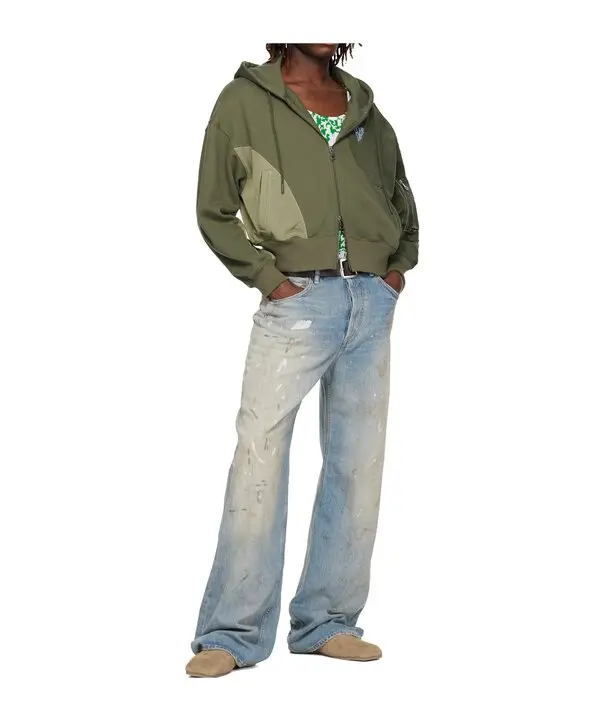 Andersson Bell Patchwork Ma-1 Zip-up Hoodie