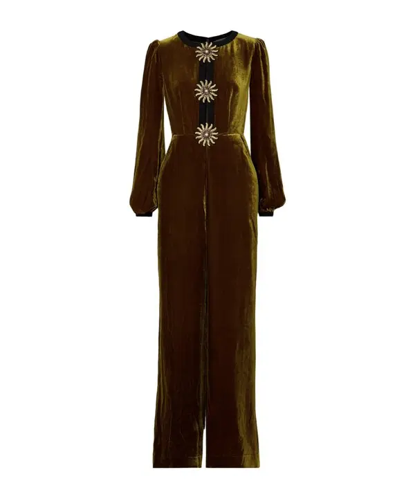 Saloni Cut-out Embellished Jumpsuit