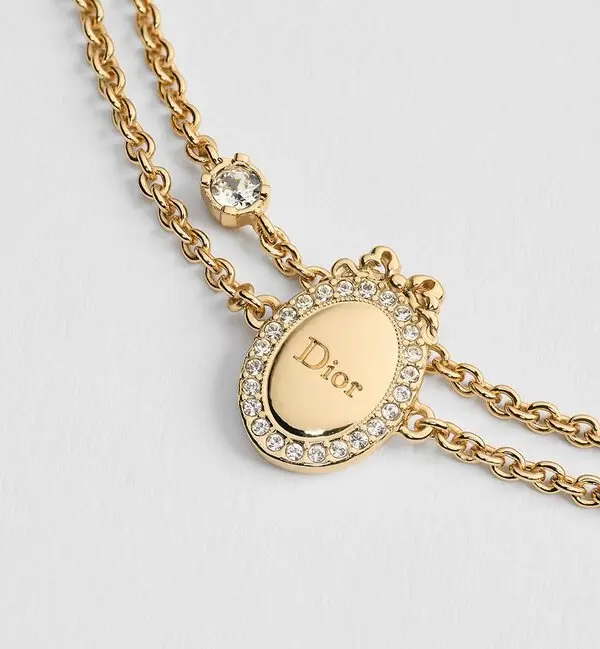 Dior Medaillon Chain Bracelet With Crystal