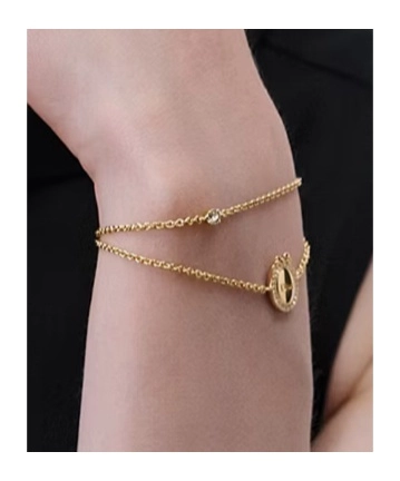 Dior Medaillon Chain Bracelet With Crystal