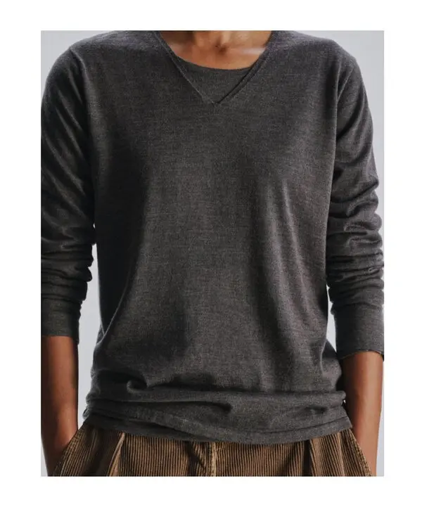 THE ROW Pruce Long Sleeve V-neck Top