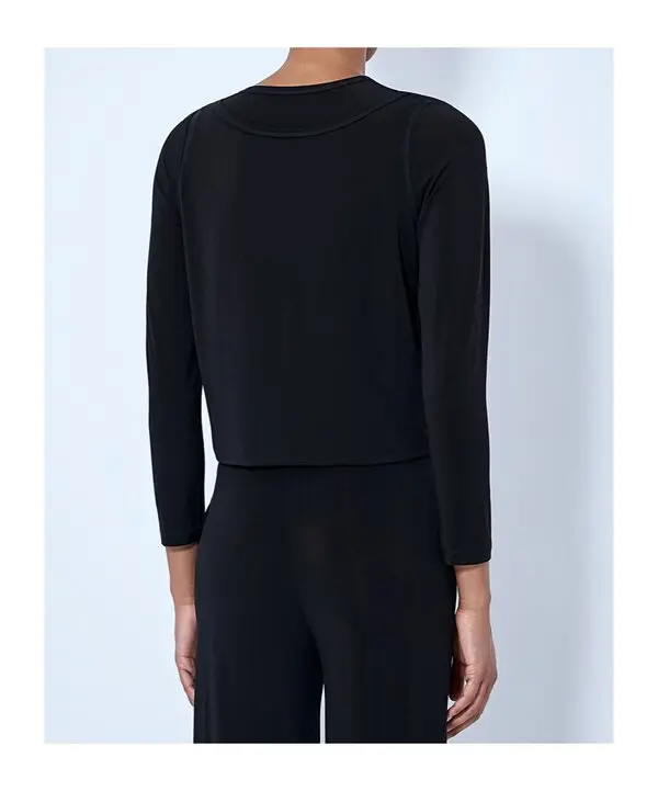 Issey Miyake Long Sleeve Cropped Top
