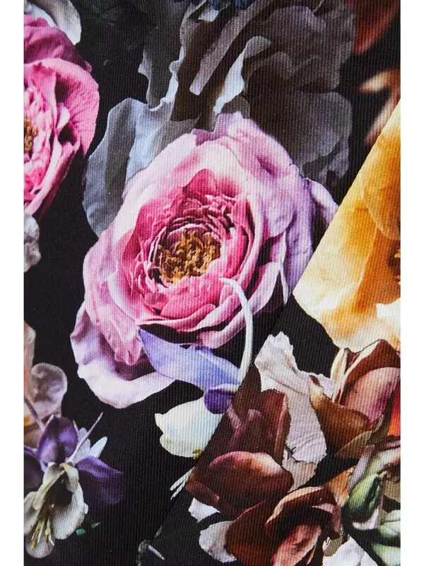 Adam Lippes Floral Print Textured Mini Dress