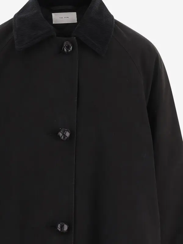 THE ROW Ina Long-sleeve Trench Coat - Ancient Black