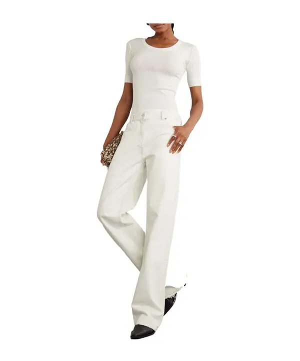 Calvin Klein Ribbed Organic Cotton-blend Jersey T-shirt