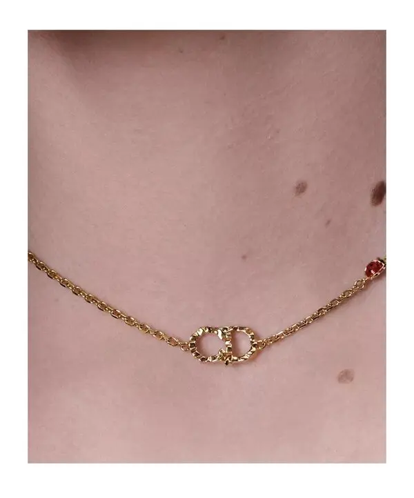 Dior Cd Lady Twist Necklace With Ladybug Detail
