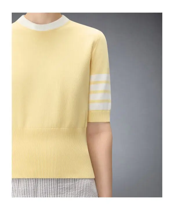 Thom Browne Hector-motif 4-bar T-shirt - Light Yellow