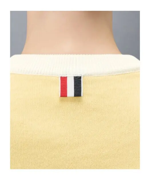 Thom Browne Hector-motif 4-bar T-shirt - Light Yellow
