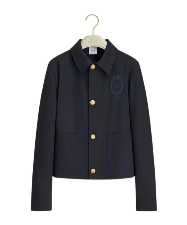 Dior Médaillon Cropped Jacket - Navy Blue