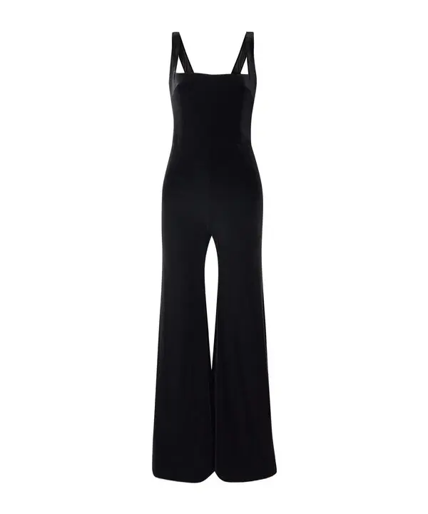 Galvan Vesper Velvet Jumpsuit - No