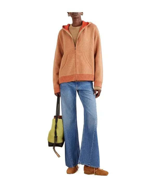 THE ELDER STATESMAN Canyon Cashmere Zip-up Hoodie