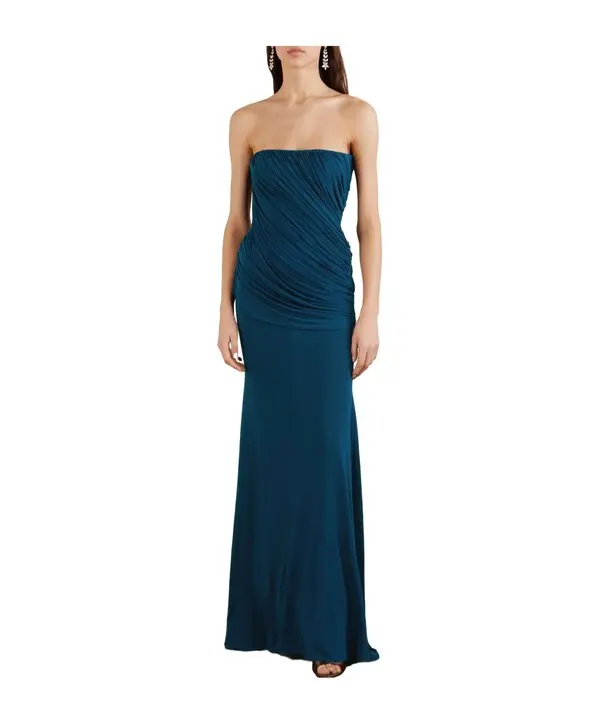 Alex Perry Strapless Draped Jersey Gown