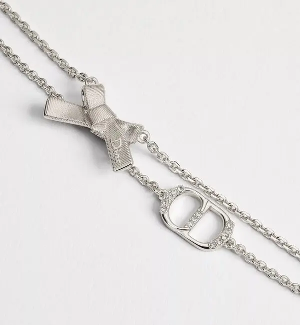 Dior Cd Parure Necklace With Crystal Embellished Cd Signature