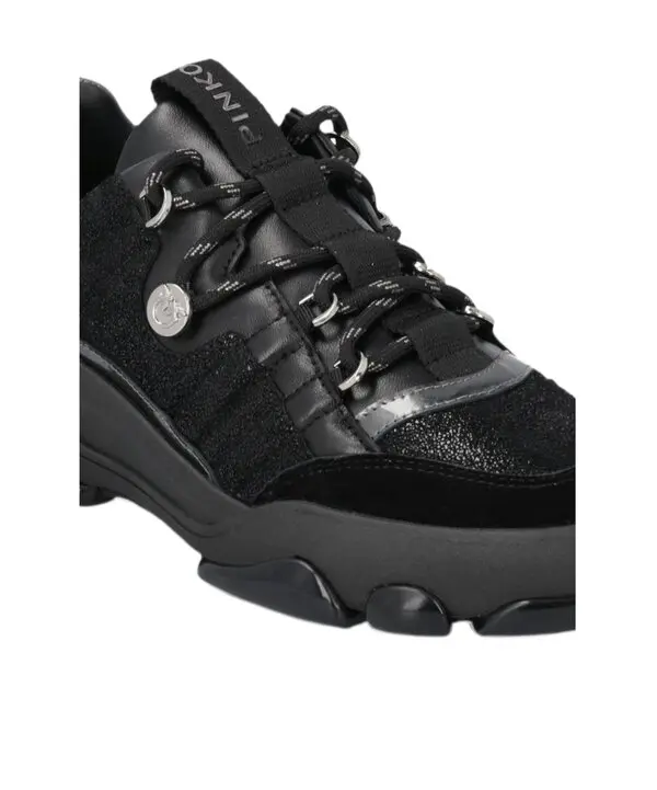Pinko Glitter-panelled Chunky Sneakers